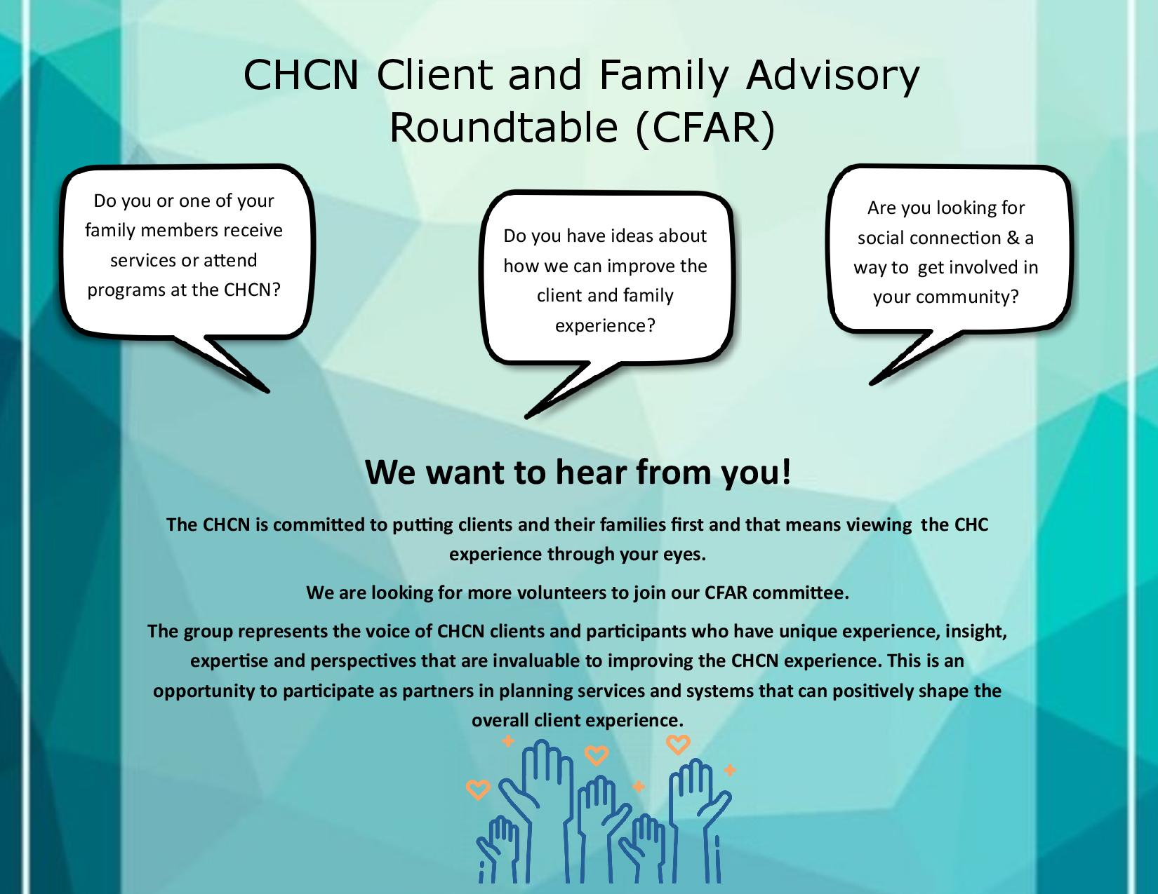 Community Family Advisory Roundtable (CFAR) Committee - Community ...