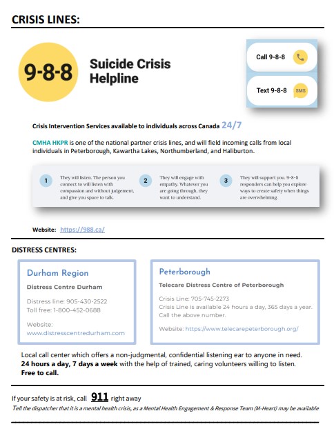 Mental Health Resources - Community Health Centres of Northumberland